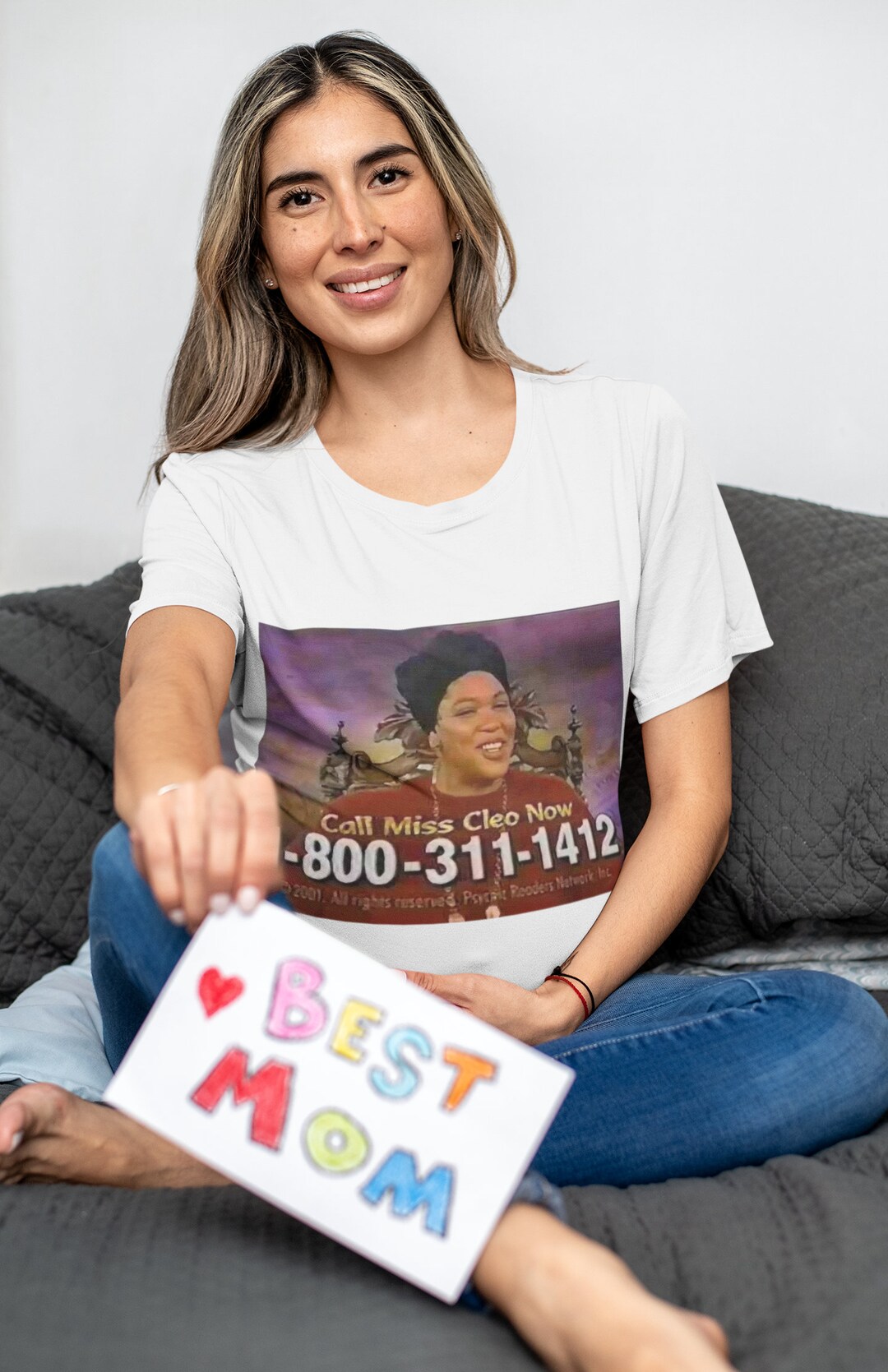 MEME Mrs.cleo Fortune Teller Psychic Funny Infomercial - Unisex Jersey ...