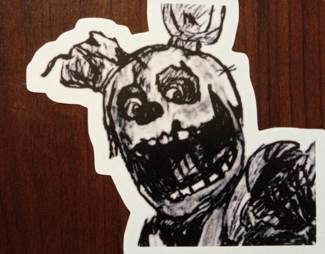 Springtrap Charcoal Style Matte Sticker FNAF - Etsy