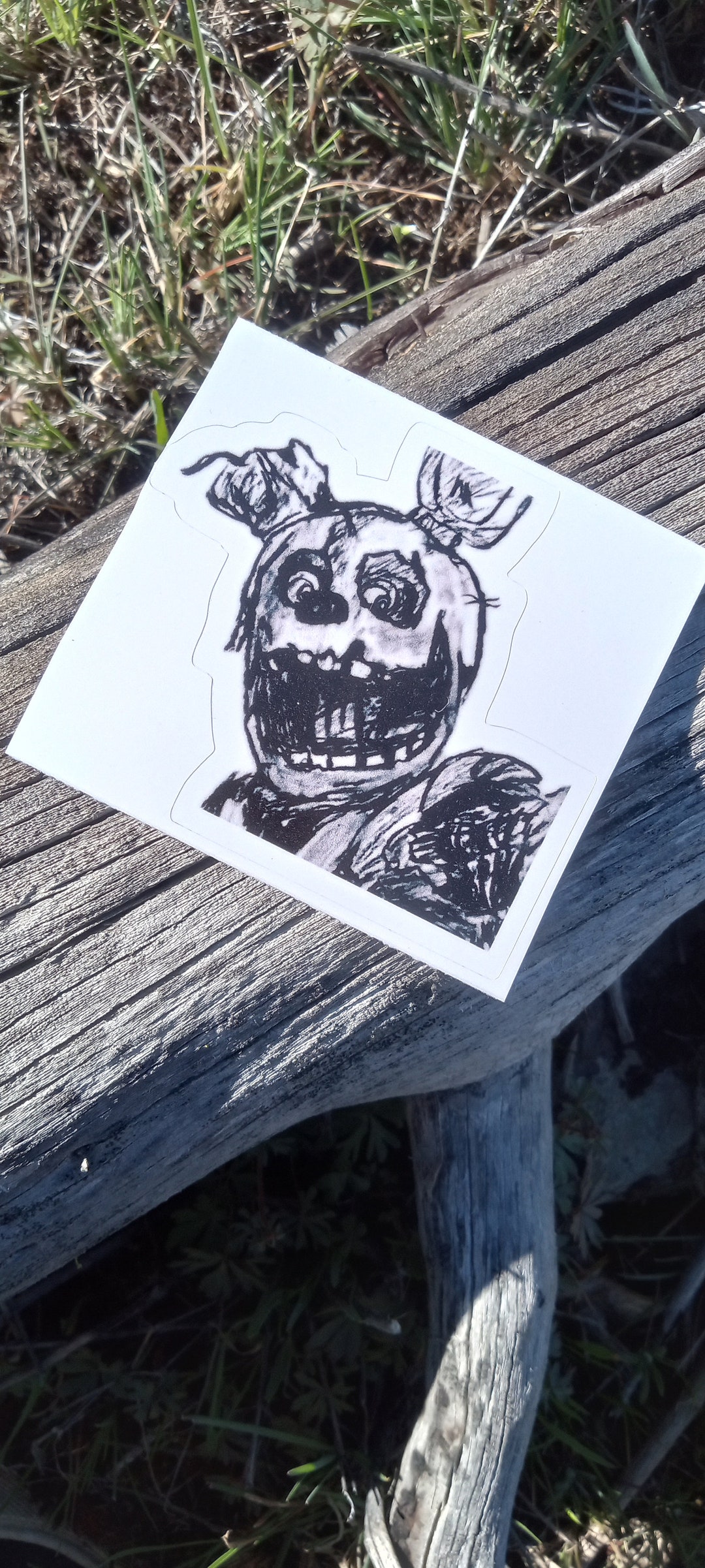 Springtrap Charcoal Style Matte Sticker -FNAF - Etsy