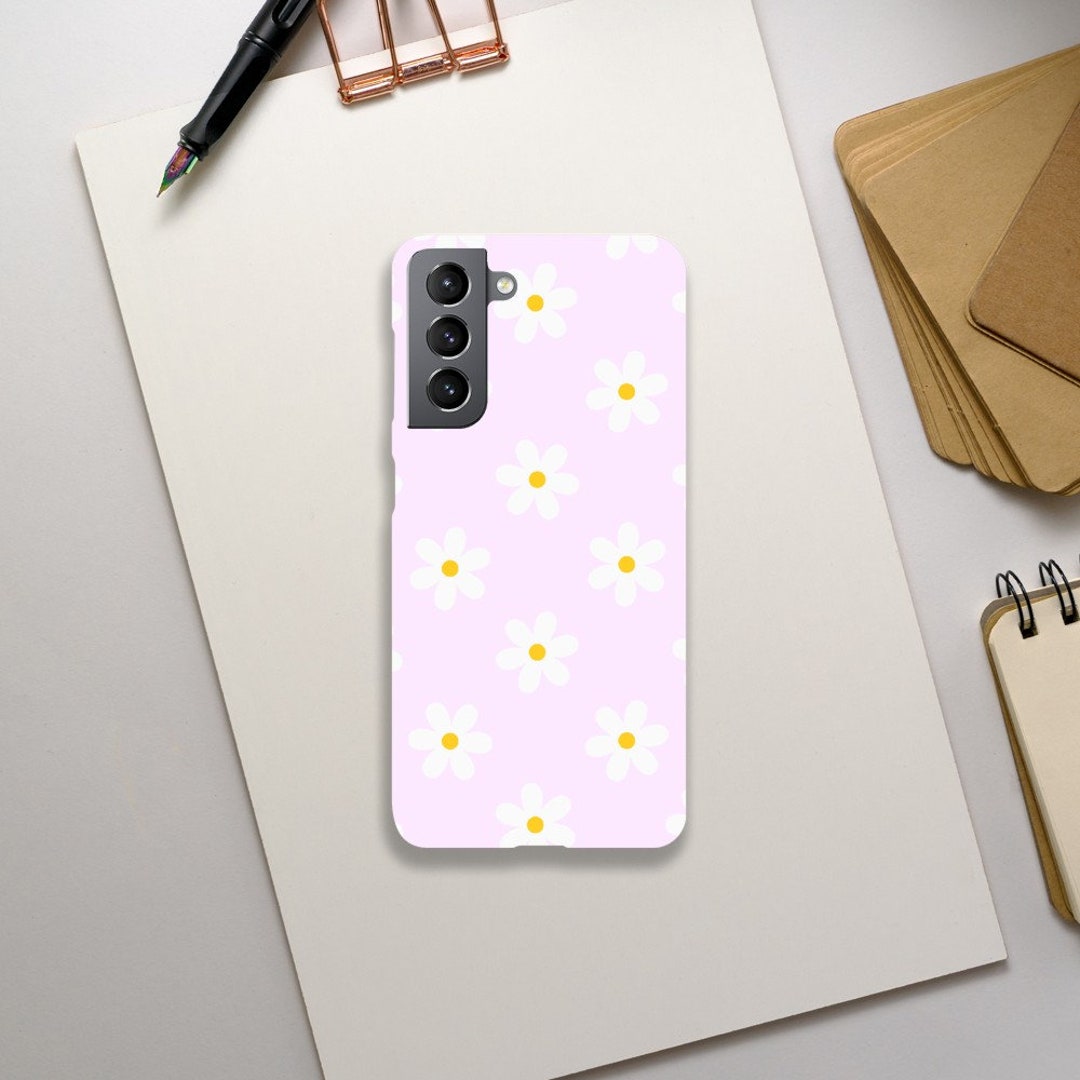Daisy Dreams Pink Pastel Floral Print Slim Phone Case - Samsung Galaxy ...