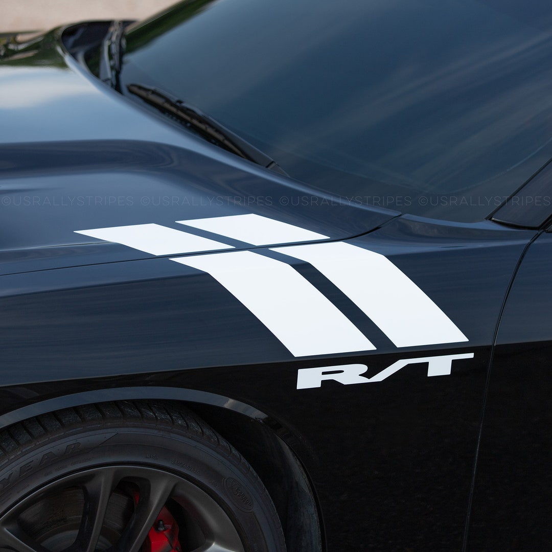 R/T Fender Hash Side Stripes Fit 2019-2023 Dodge Challenger - White - Etsy