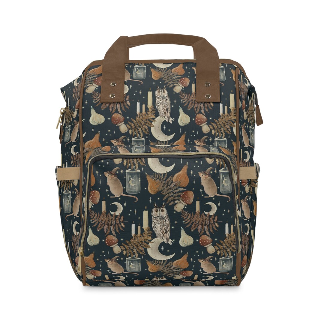 HALLOWEEN NIGHT Backpack With Crescent Moon Owl Mouse - Etsy