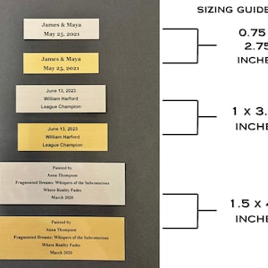Custom Nameplate/plaque for Picture Framing matboard Sold Separately ...