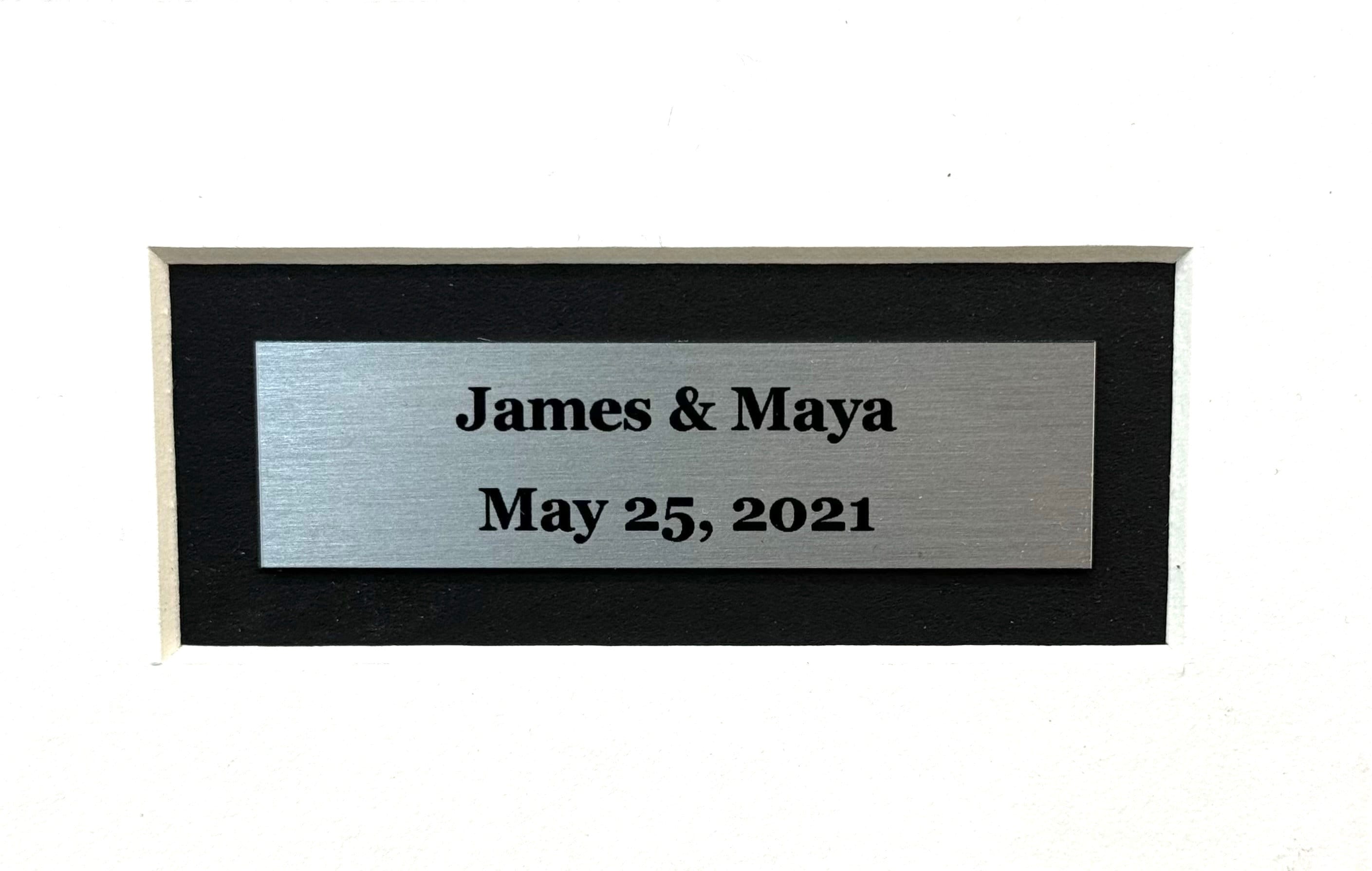 Custom Nameplate/plaque for Picture Framing (matboard Sold Separately ...