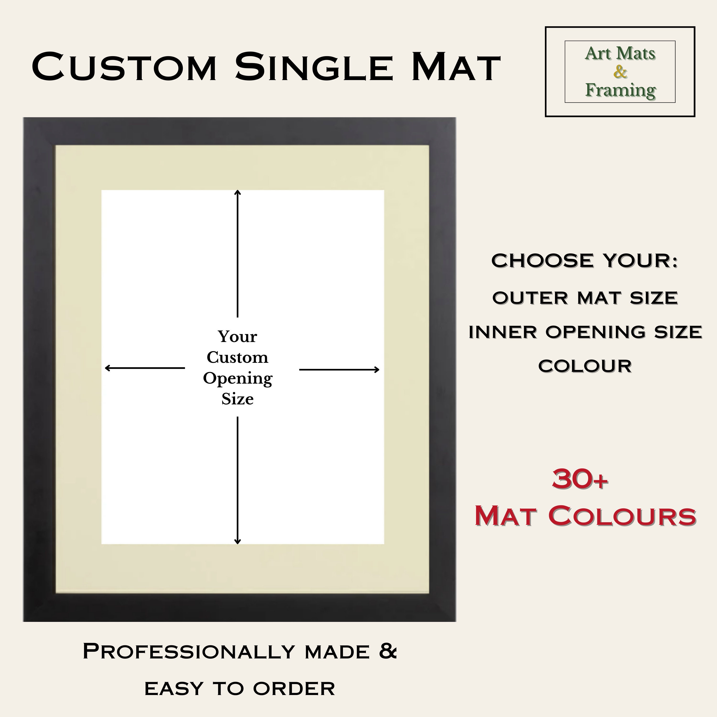 Custom Single Mat Matboard for Picture and Certificate Framing - Etsy