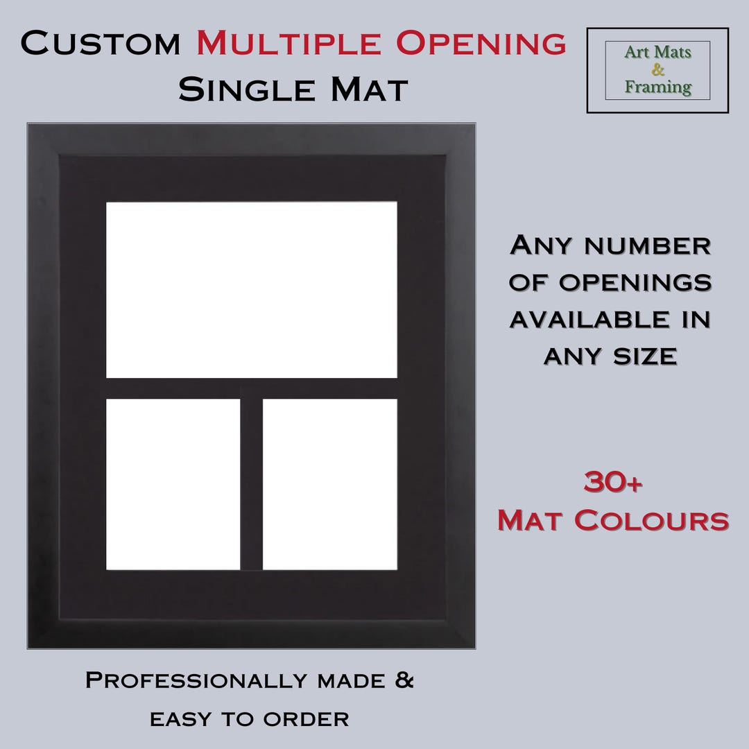 Custom Multiple Opening Single Mat Matboard for Picture and Certificate ...