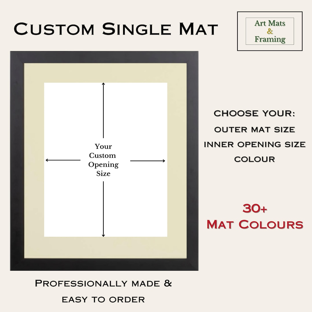 Custom Single Mat Matboard for Picture and Certificate Framing - Etsy
