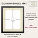 Custom Multiple Opening Single Mat Matboard for Picture and Certificate ...