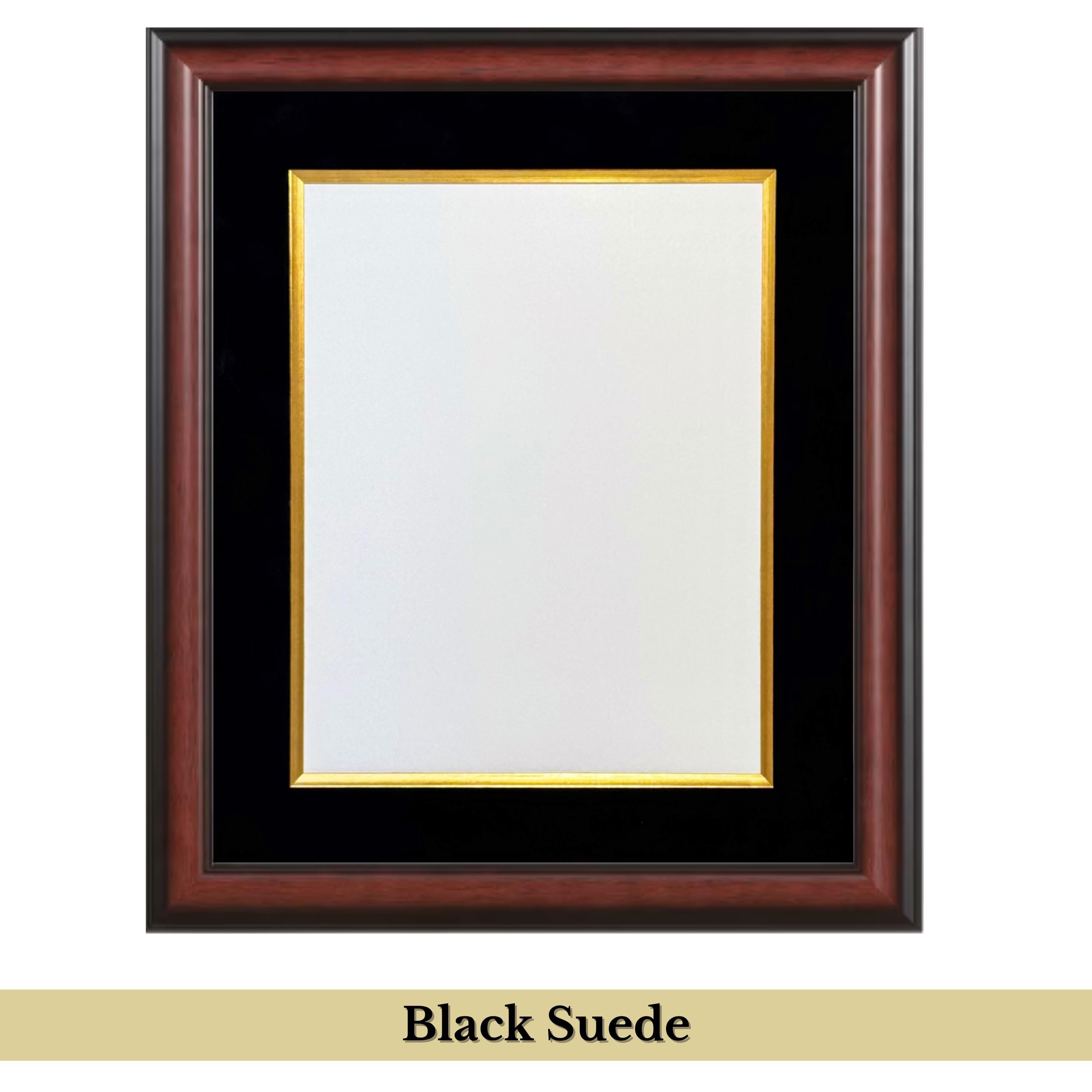 Mahogany Reverse Top Deluxe Certificate Frame With Suede Mat + Gold ...