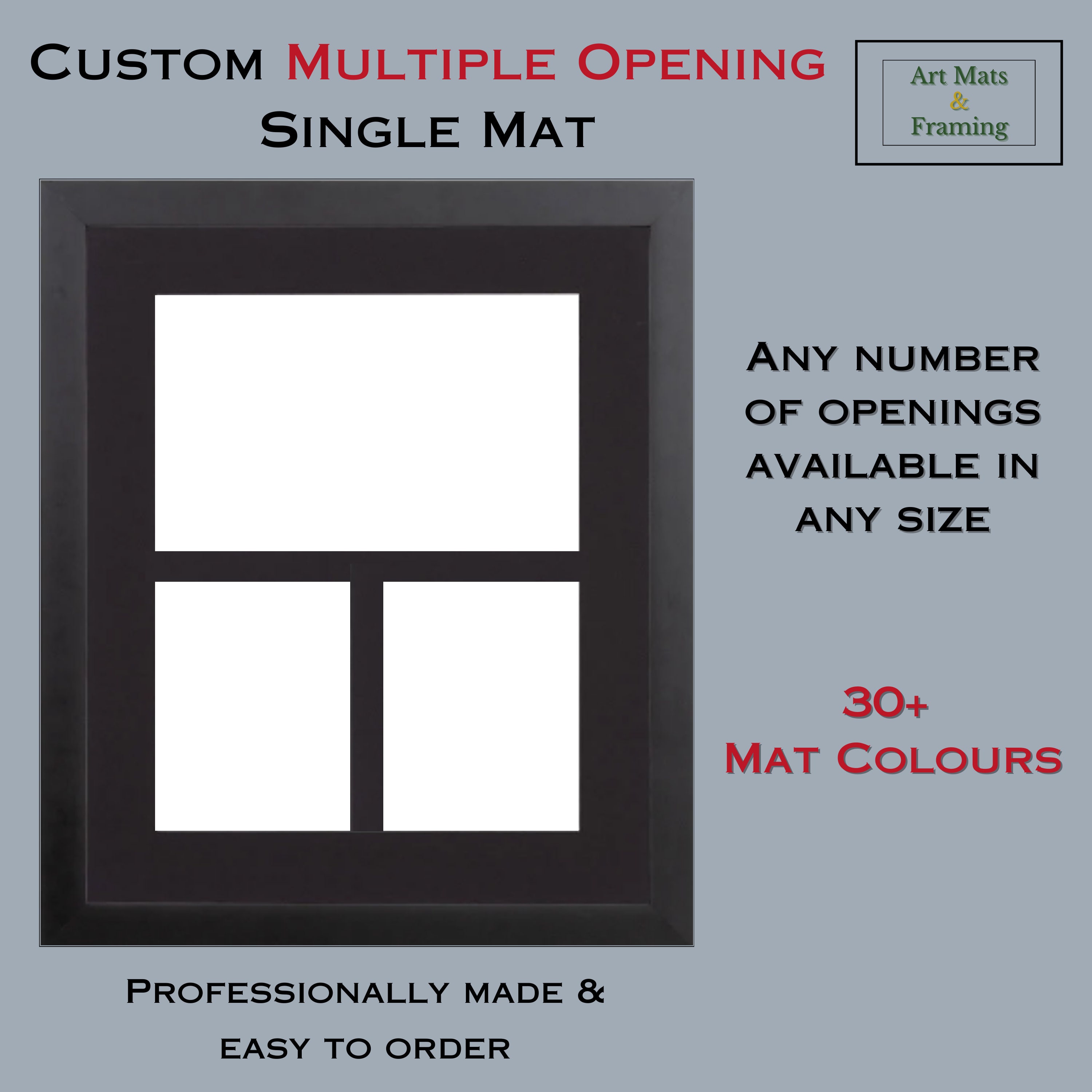 Custom Multiple Opening Single Mat Matboard for Picture and Certificate Framing - Etsy