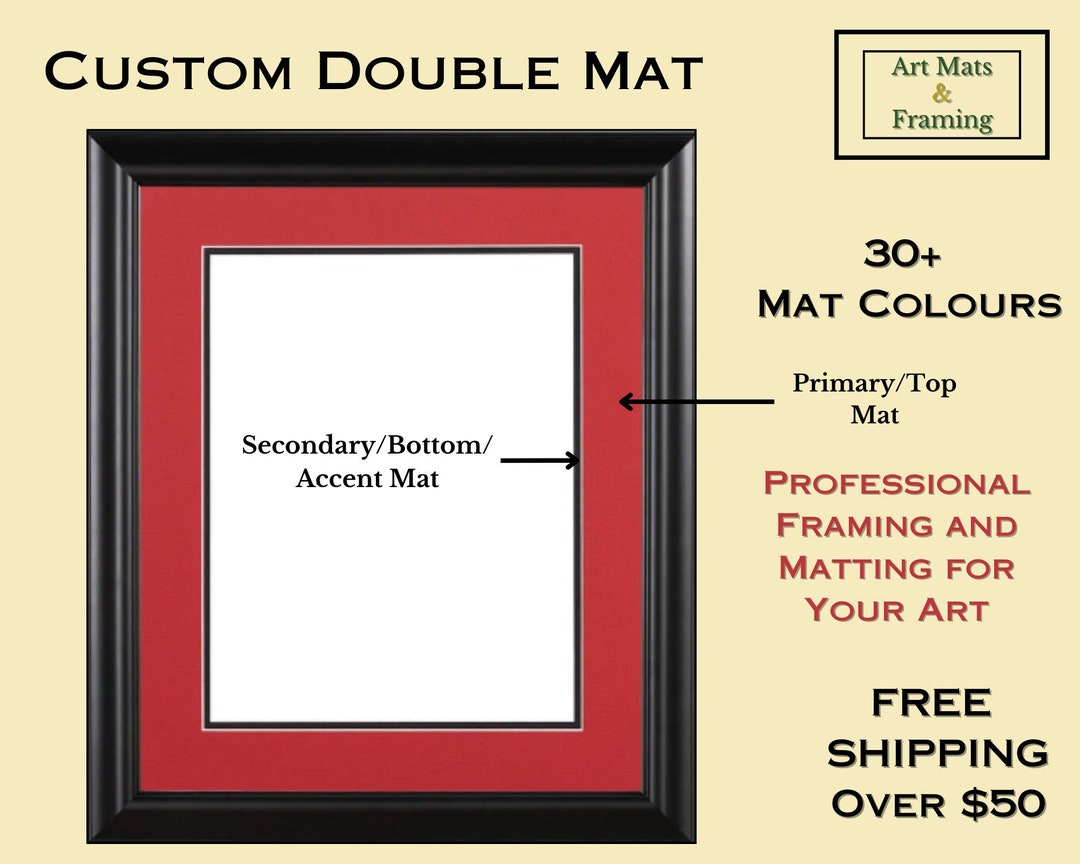 Custom Double Mat Matboard for Certificate and Picture Framing - Etsy