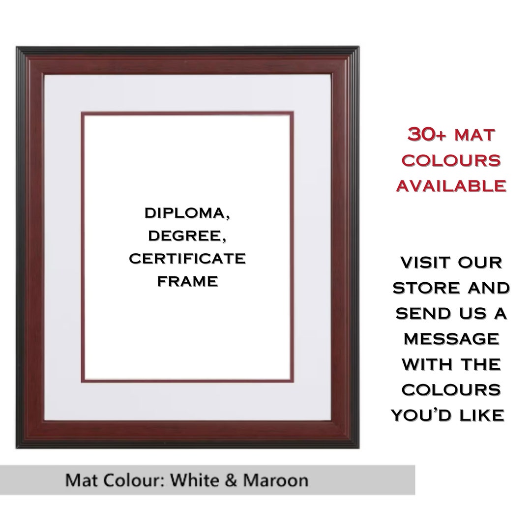 Radius Step Mahogany Wood University Frame for Degrees, Certificates ...