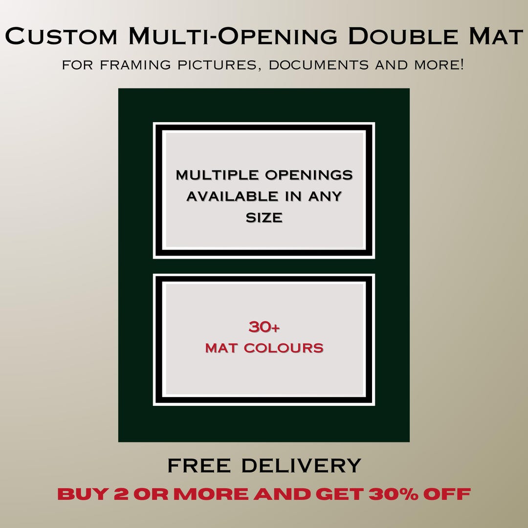 Custom Multiple Opening Double Mat Matboard for Picture and Certificate ...