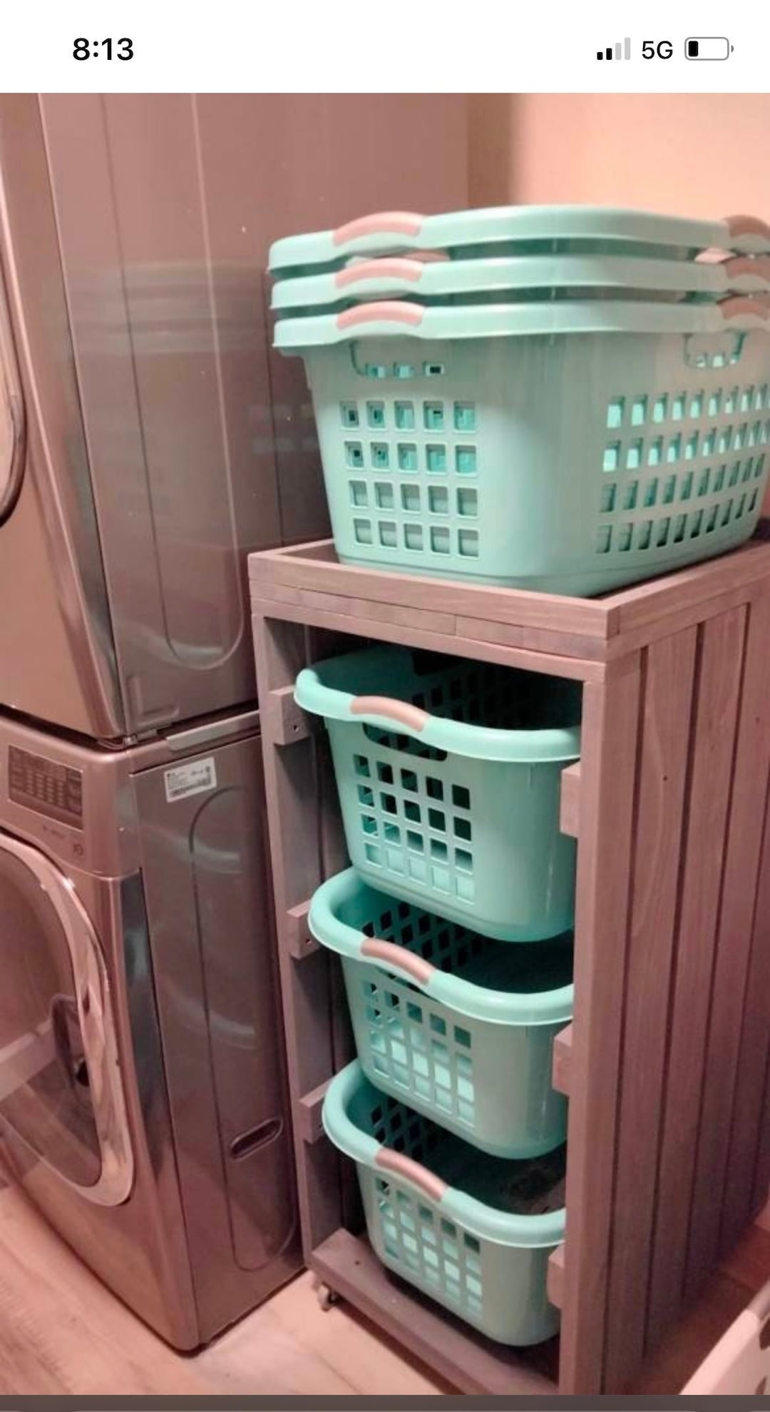 Laundry Basket Holder Etsy UK