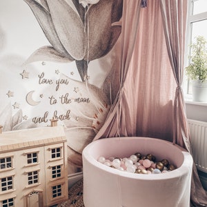 Cotton Velvet Light Pink | Pit Round +300 Balls Included Baby Foam ...