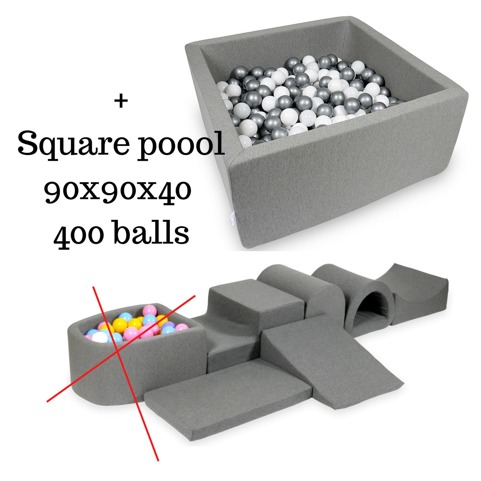 Foam Climbing Set Playground for Children Square Pool - Etsy