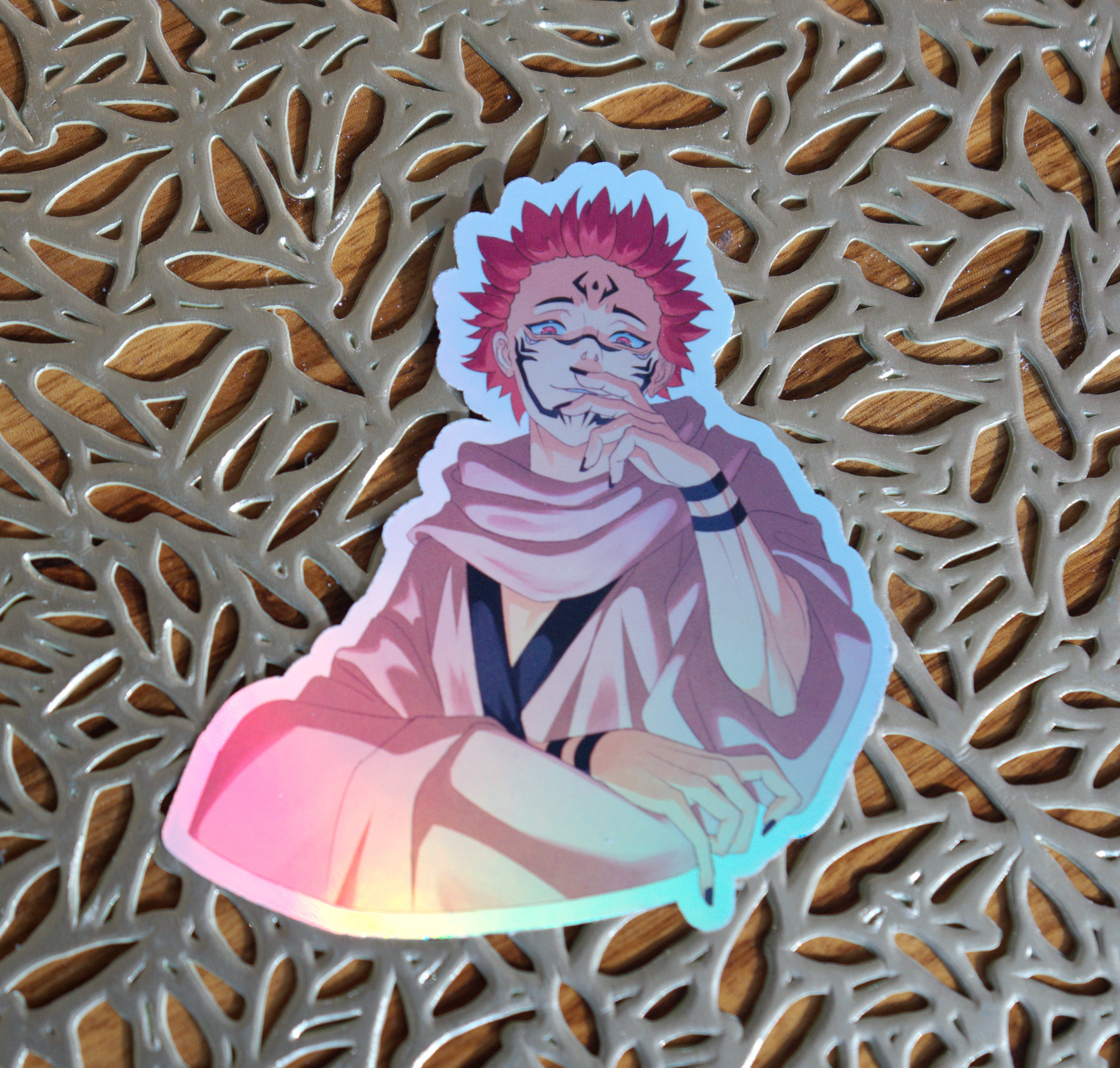 JJK Sukuna Holographic Sticker jujutsu Kaisen - Etsy