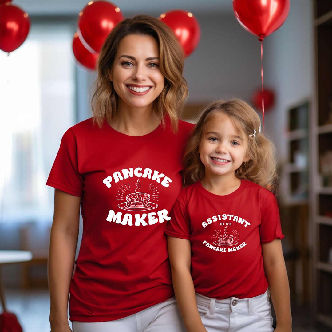 Funny Matching Family Pancake Shirts: Dad, Mom & Kid Tees - Etsy