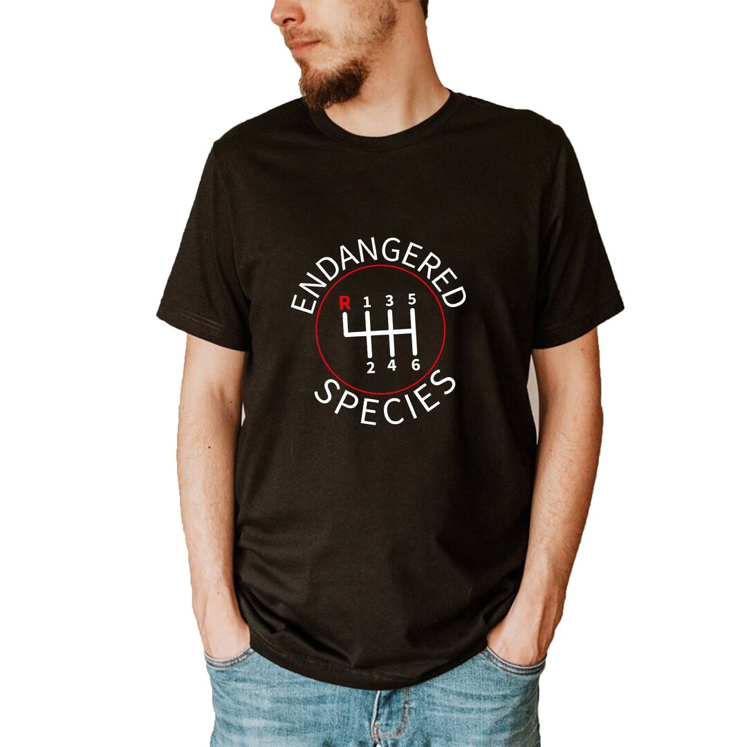 Gearbox T-shirt, Endangered Species Manual Gearbox Stick Shift 6 Speed ...