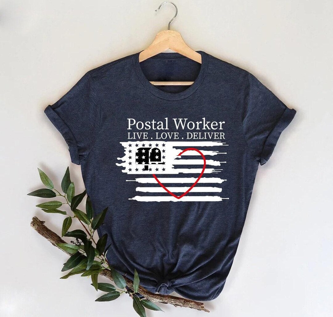 Postal Worker Live Love Deliver Shirt,mail Carrier Shirt,post Office ...