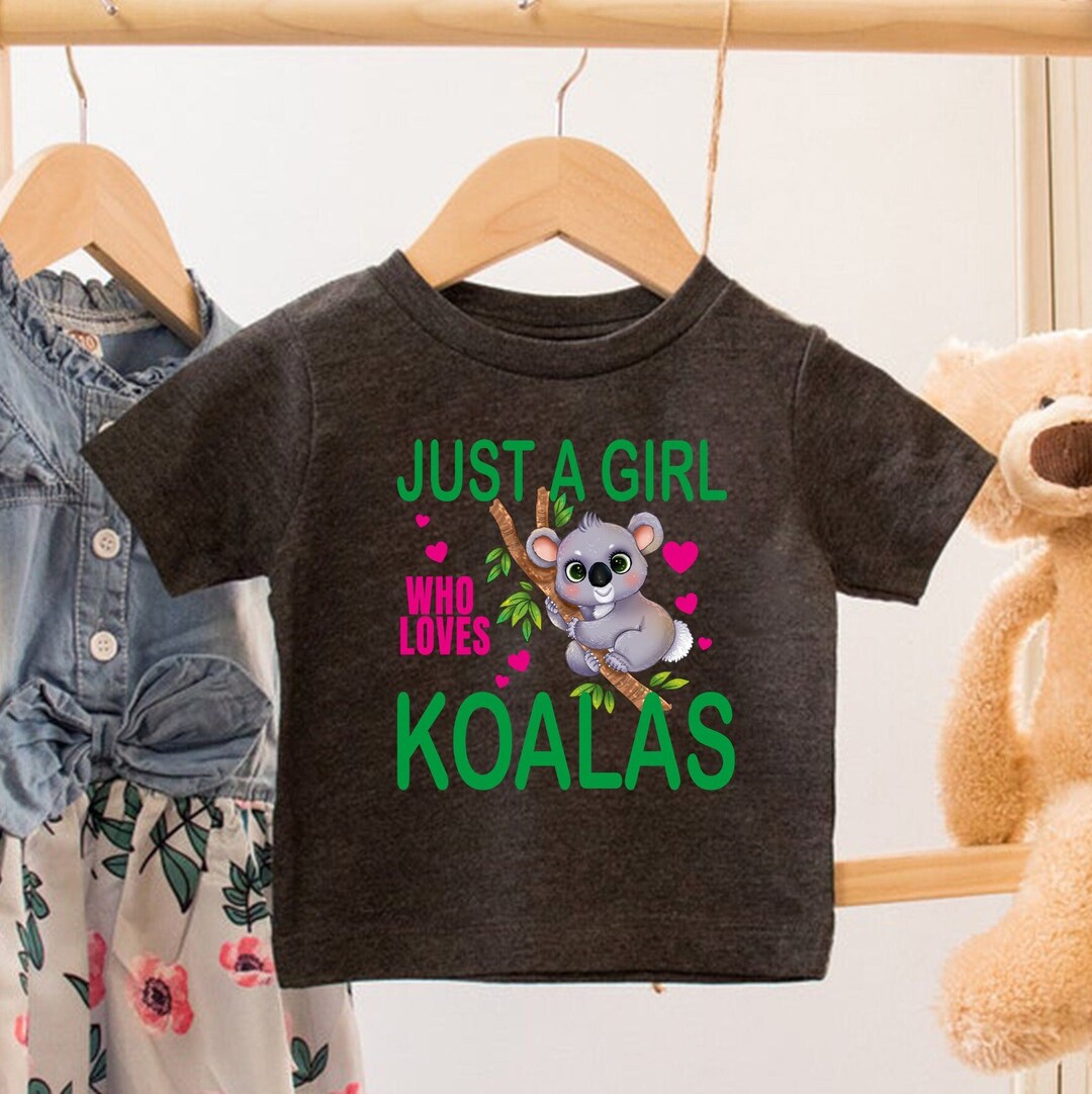 Just A Girl Who Loves Koalas T-shirt,cute Koala Lover T-shirt,youth Kid Female Koala Shirt,koala ...