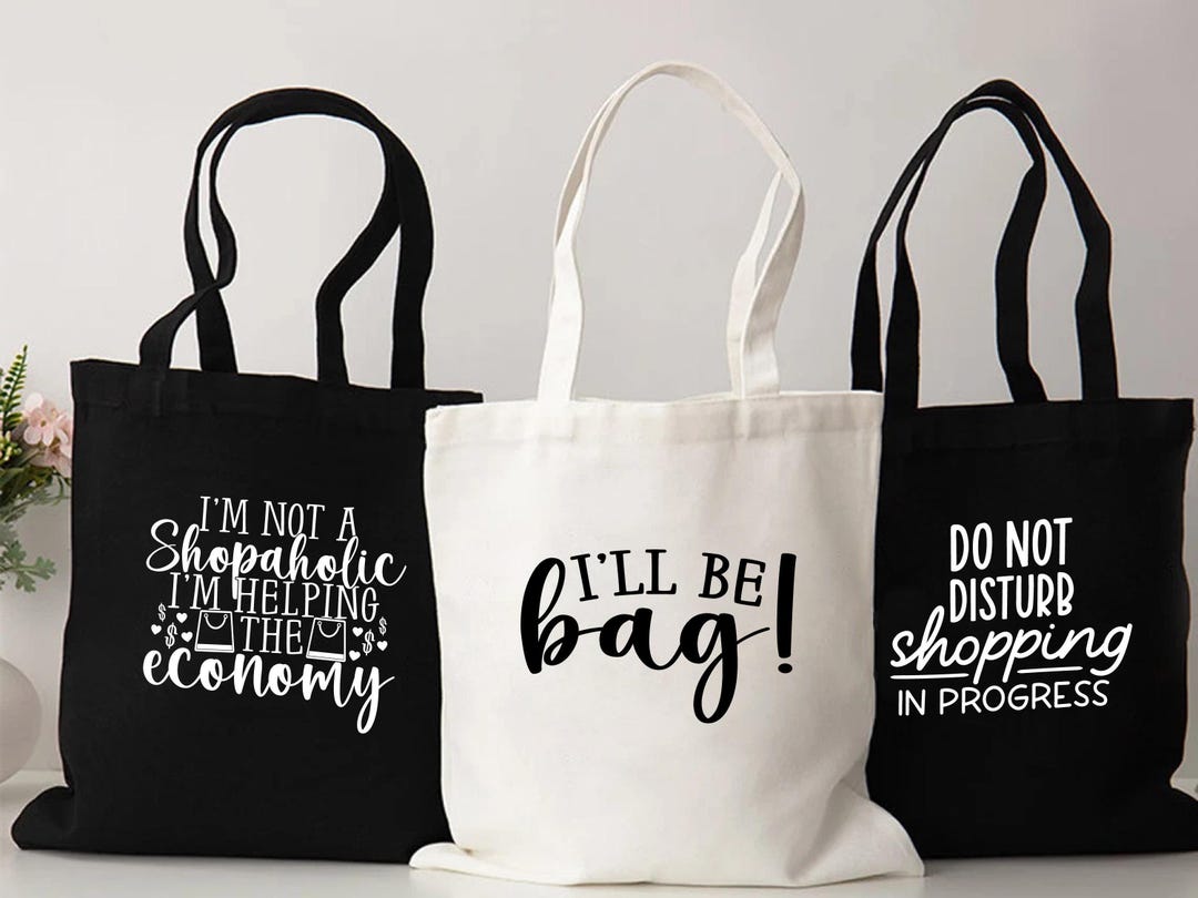 Customizable Funny Quotes Tote Bag, Christmas Gifts Tote Bag, Funny ...