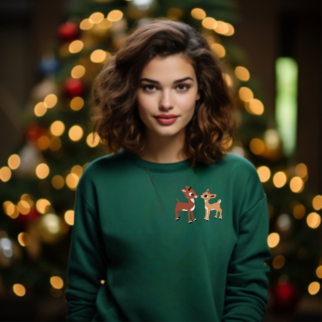 Retro Rudolph and Clarice Christmas Sweatshirt: Vintage Holiday ...