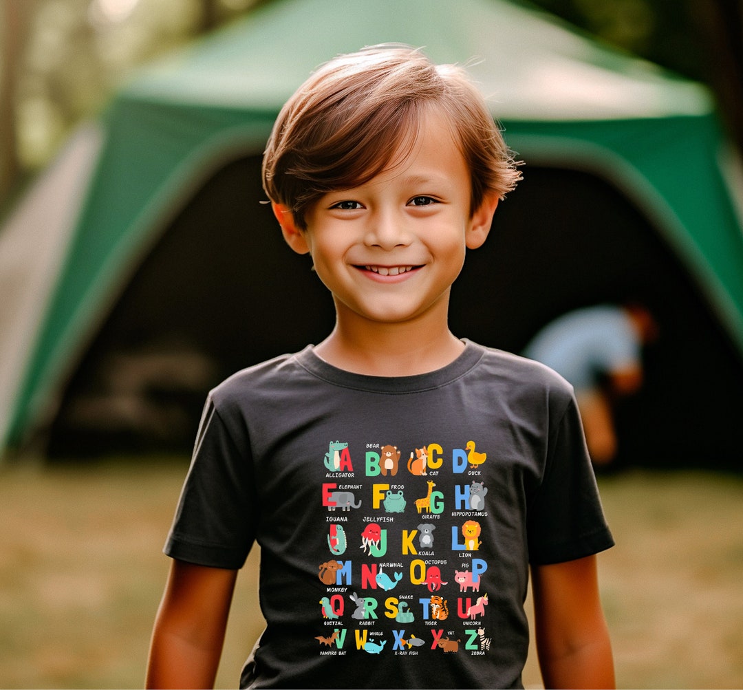 Animal Alphabet Shirt, Kindergarten Shirt, Cute Alphabet Animals T ...
