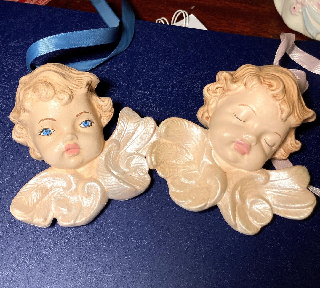 Vintage Cherub Wall Hanging 1980s, Angelic Beauties - Etsy