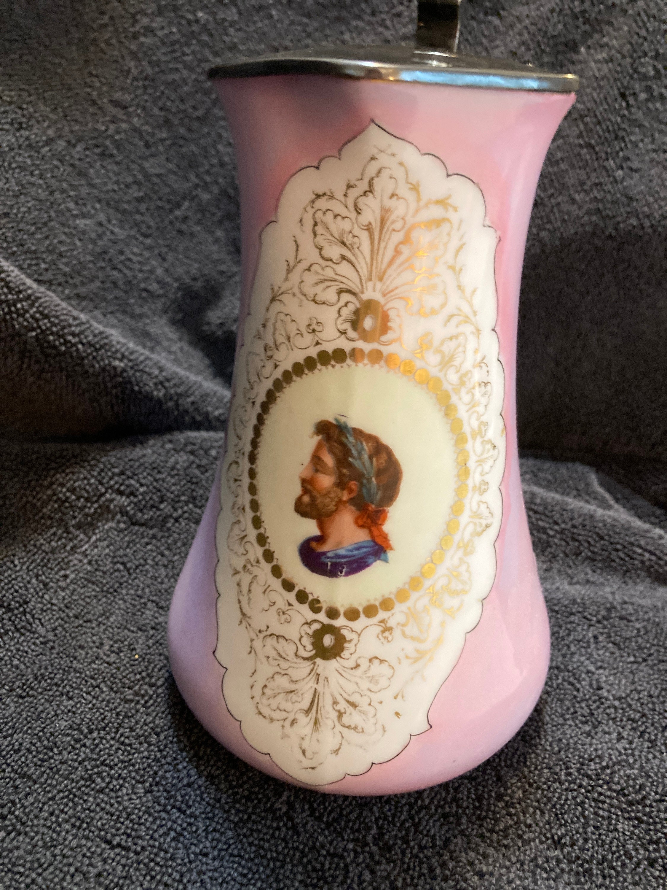 Antique 1800s Victorian Portrait Syrup Pitcher Hand Painted - Etsy