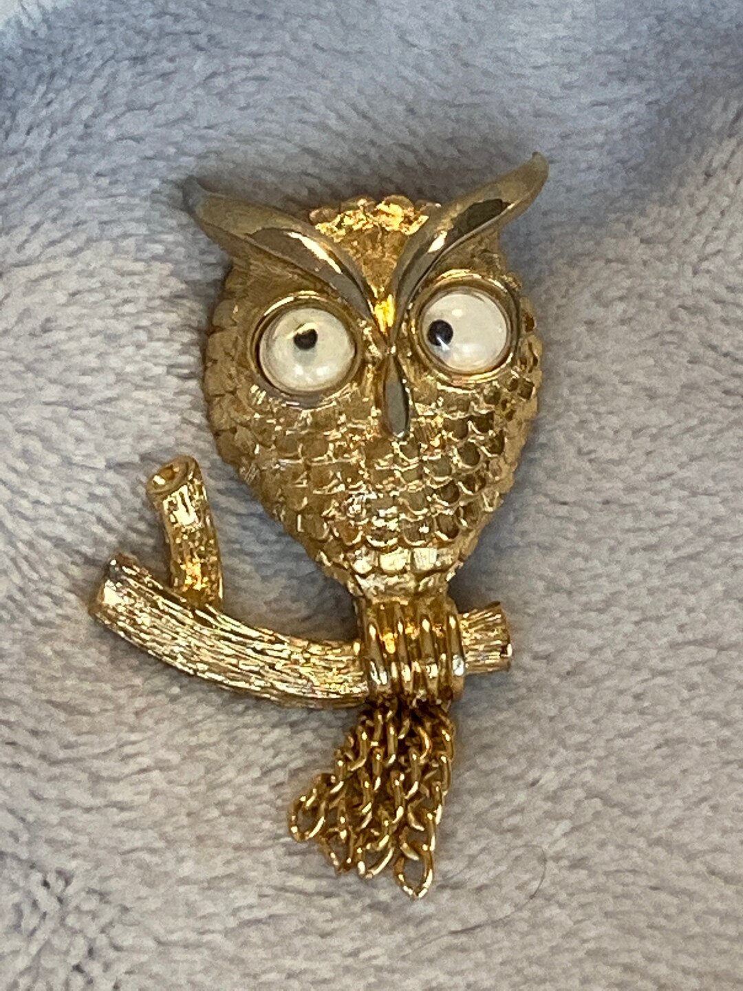 1960s Avon Owl Brooch: Retro Kitschy Cute Style With Fringe - Etsy