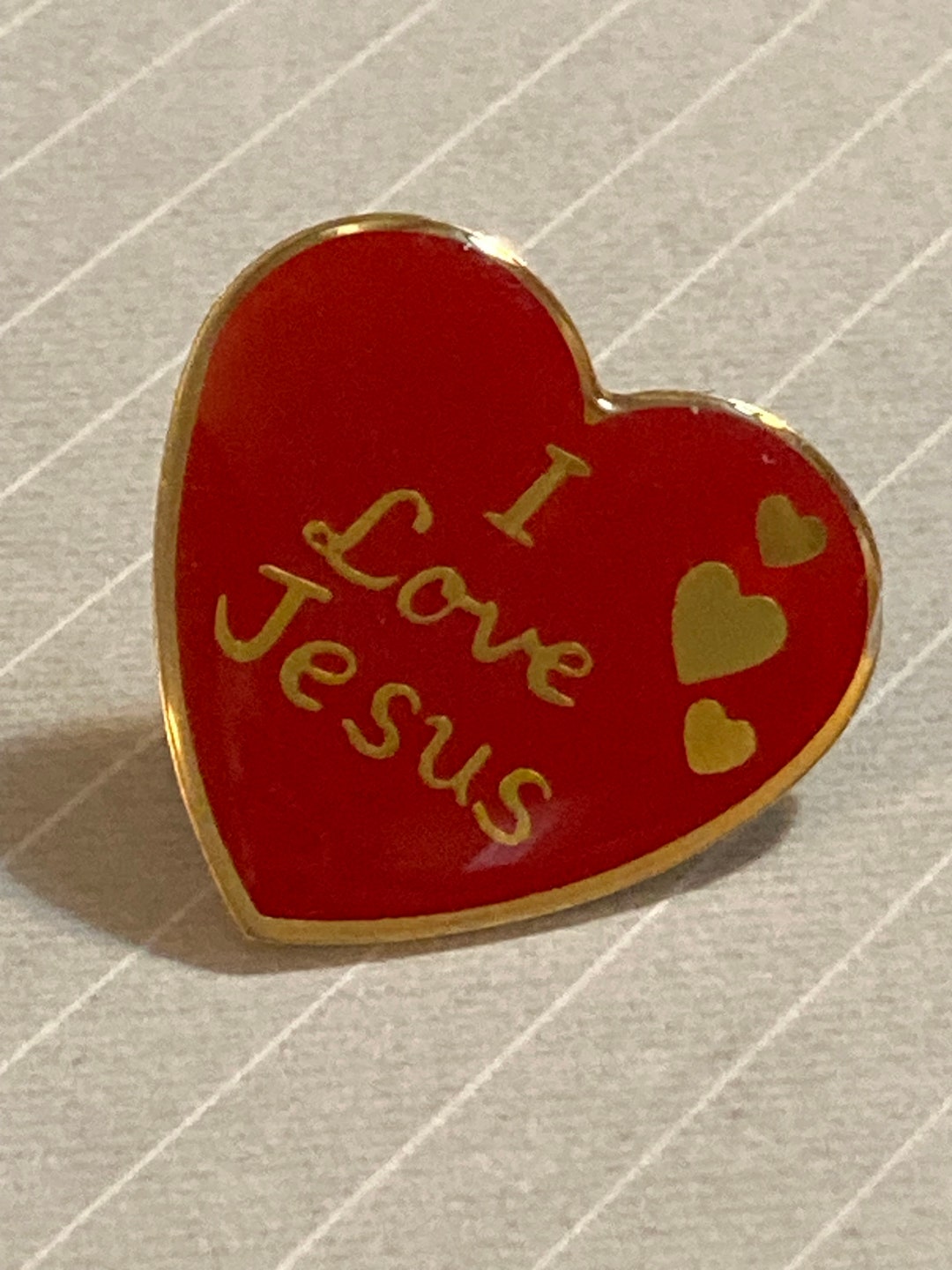 Vintage 'I Love Jesus' Heart Pin: A Timeless - Etsy