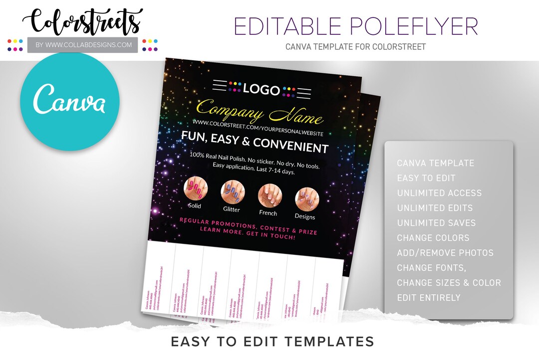 Colorstreet Poleflyer, Editable, Template, Poleflyer, Flyer ...