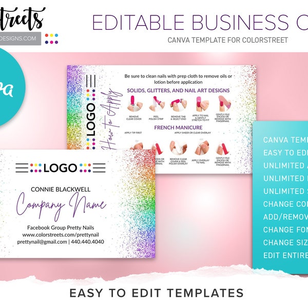 Color Street Business Cards - Etsy