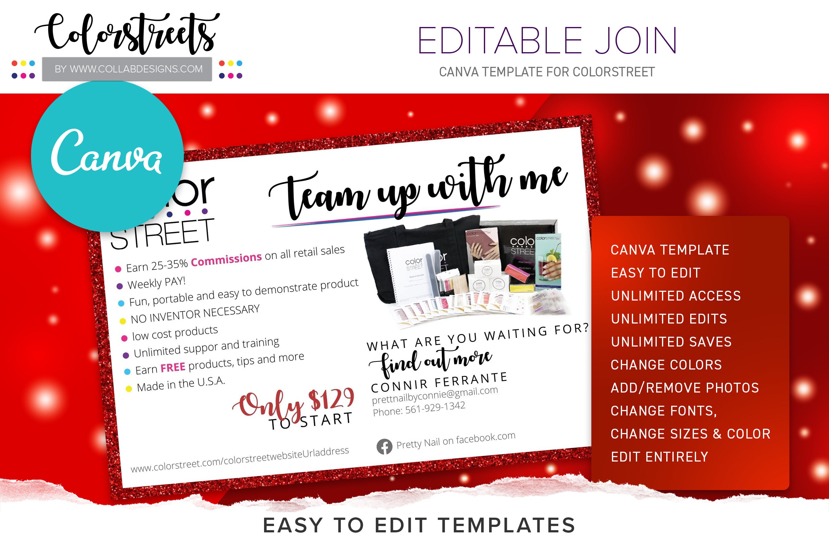 Templates template Join postcard Colorstreet Join postcards Colorstreet ...