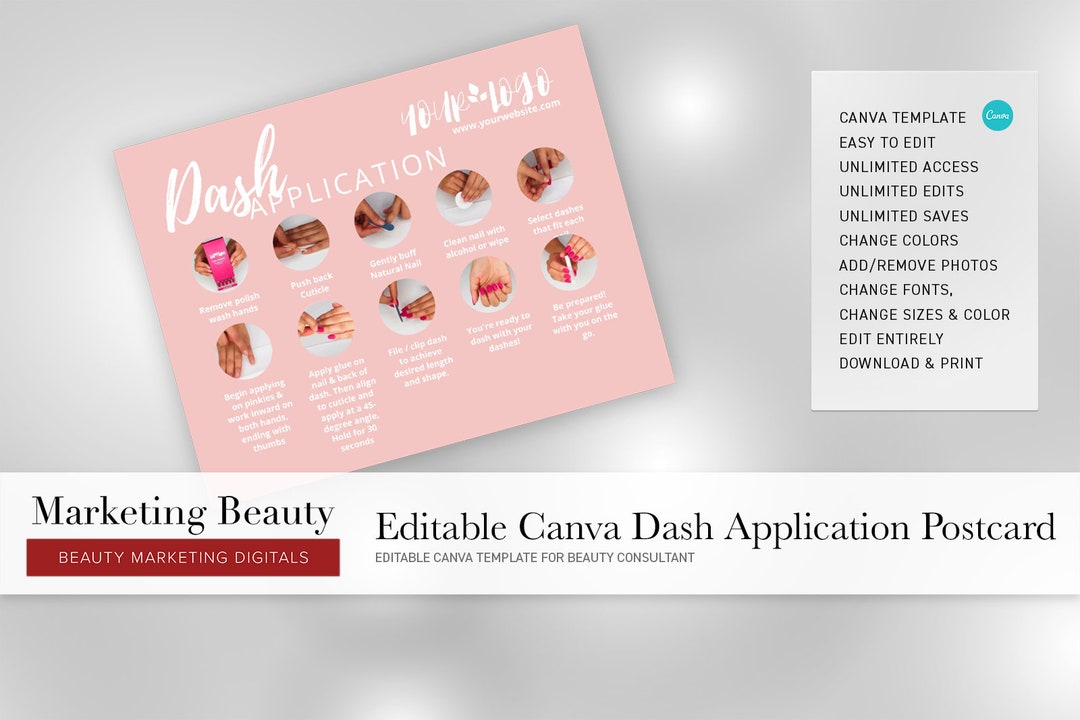 Red Aspen Dash Application Postcards, Editable, Template, How to Apply ...