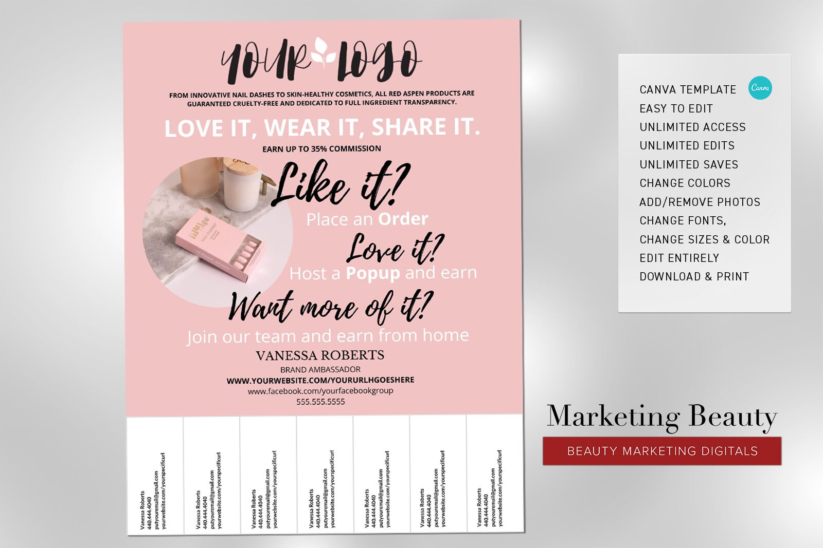 Red Aspen Poleflyer, Editable, Template, Poleflyer, Flyer, Red Aspen ...