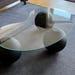 Glass Coffee Table, Solid Wood Ball Feet, Wood Ball, Marble Coffee ...