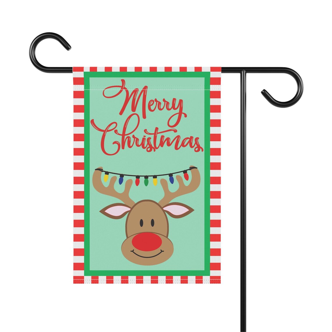 Merry Christmas Flag,double-sided Flag, Rudolph the Red Nose Reindeer ...
