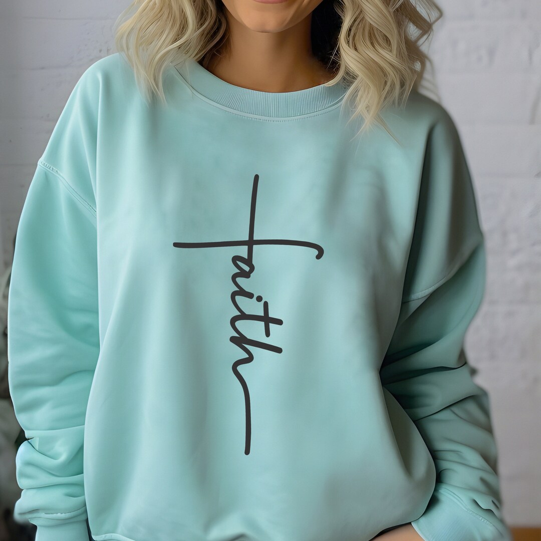 Active Faith Cross Shirt, Faith Vertical Cross Shirt, Faith Shirt ...
