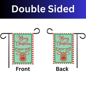 Merry Christmas Flag,double-sided Flag, Rudolph the Red Nose Reindeer ...