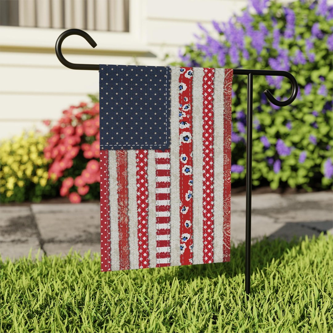American Flag Garden Flag, Vintage American Flag Garden Flag,july 4th ...
