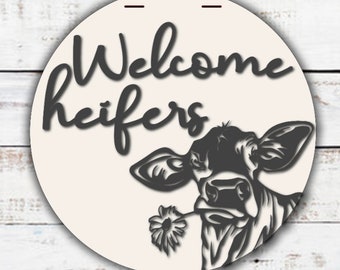 Welcome Heifers Door Sign - Etsy