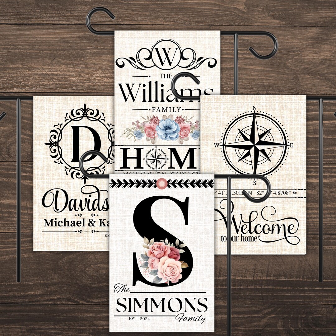 Address Garden Flag, House Number Sign, Client Gifts, Fall Porch Sign ...