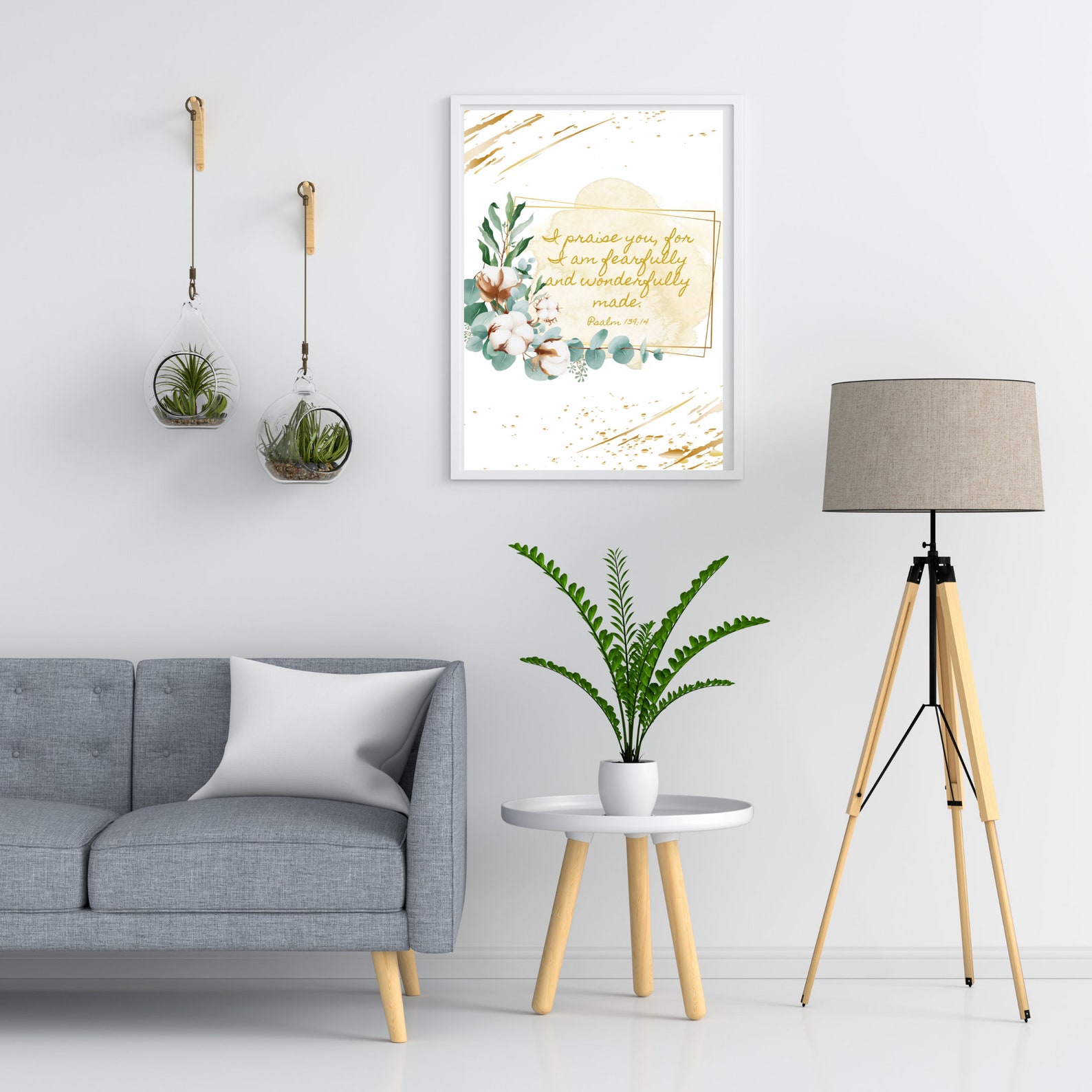 Faith Word Art / Beautiful Printable Word Art / Biblical Home | Etsy