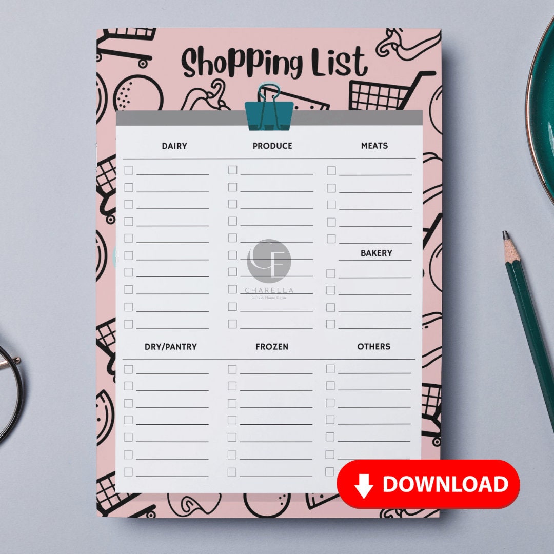 Printable Shopping List, Shopping List, Editable Grocery List Printable ...