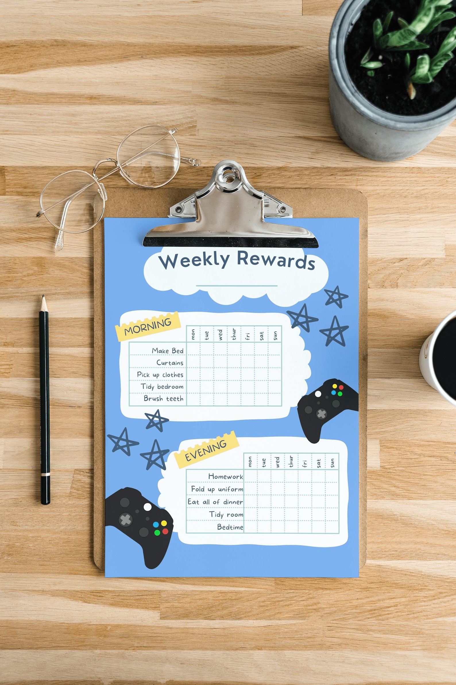 Printable Reward Chart Kids Reward Chart Xbox Reward Chart - Etsy