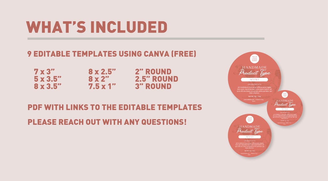 Editable Bottle Label Template Canva / Printable Bottle Labels / DIY ...