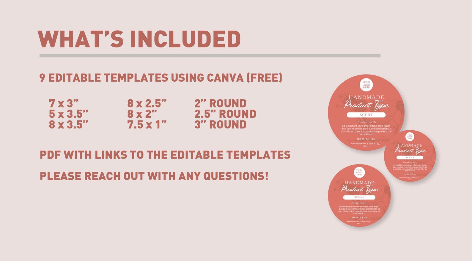 Editable Bottle Label Template Canva / Printable Bottle Labels / DIY ...