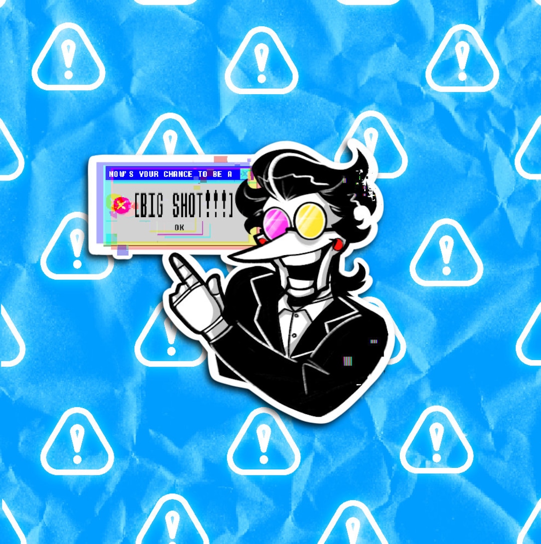 Spamton BIG SHOT Sticker - Matte Vinyl / Holographic - Etsy